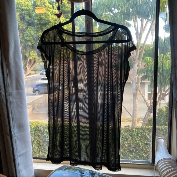Cotton Candy | Tops | Sheer Black Tee | Poshmark